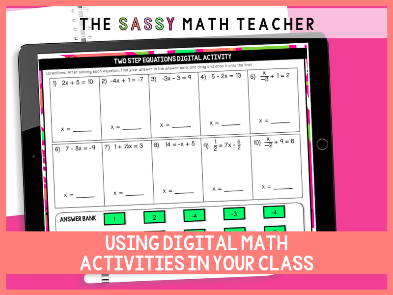 5 Ways to Use Digital Activities - The Sassy Math Teacher