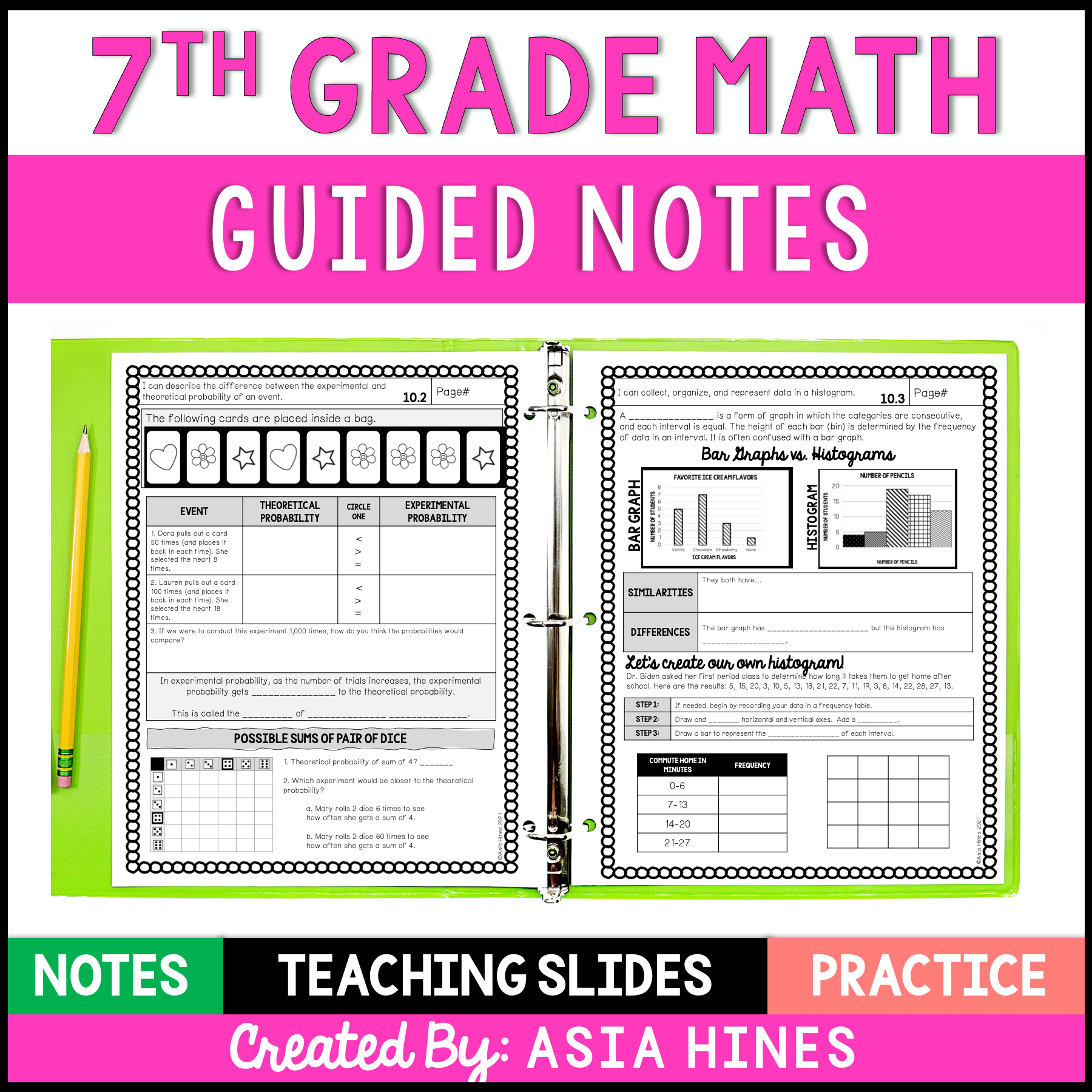 7th Grade Math Guided Notes Full Year - 2023 Va Math SOLs - The Sassy ...