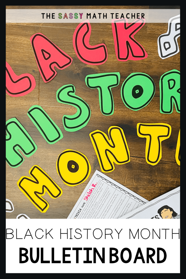 Black History Month Interactive Bulletin Board - The Sassy Math Teacher
