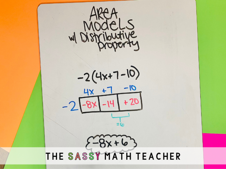 Teaching the Distributive Property and Combining Like Terms - The Sassy ...