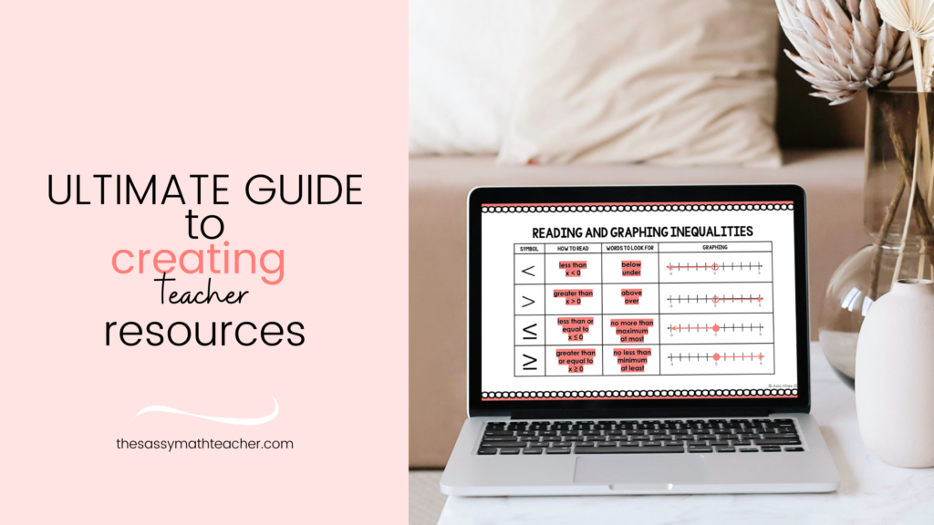 The Ultimate Guide to Creating Teacher Resources - The Sassy Math Teacher