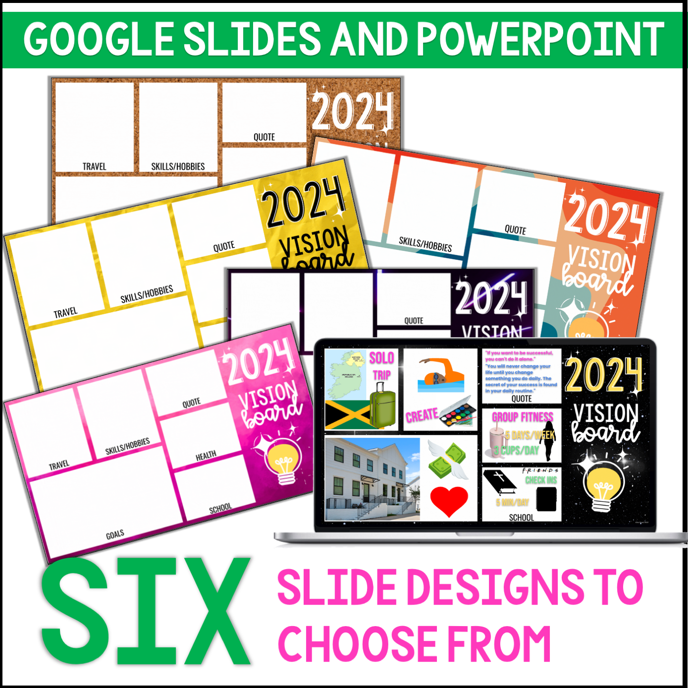 2025 Vision Board Lesson Templates for Middle School - The Sassy Math ...