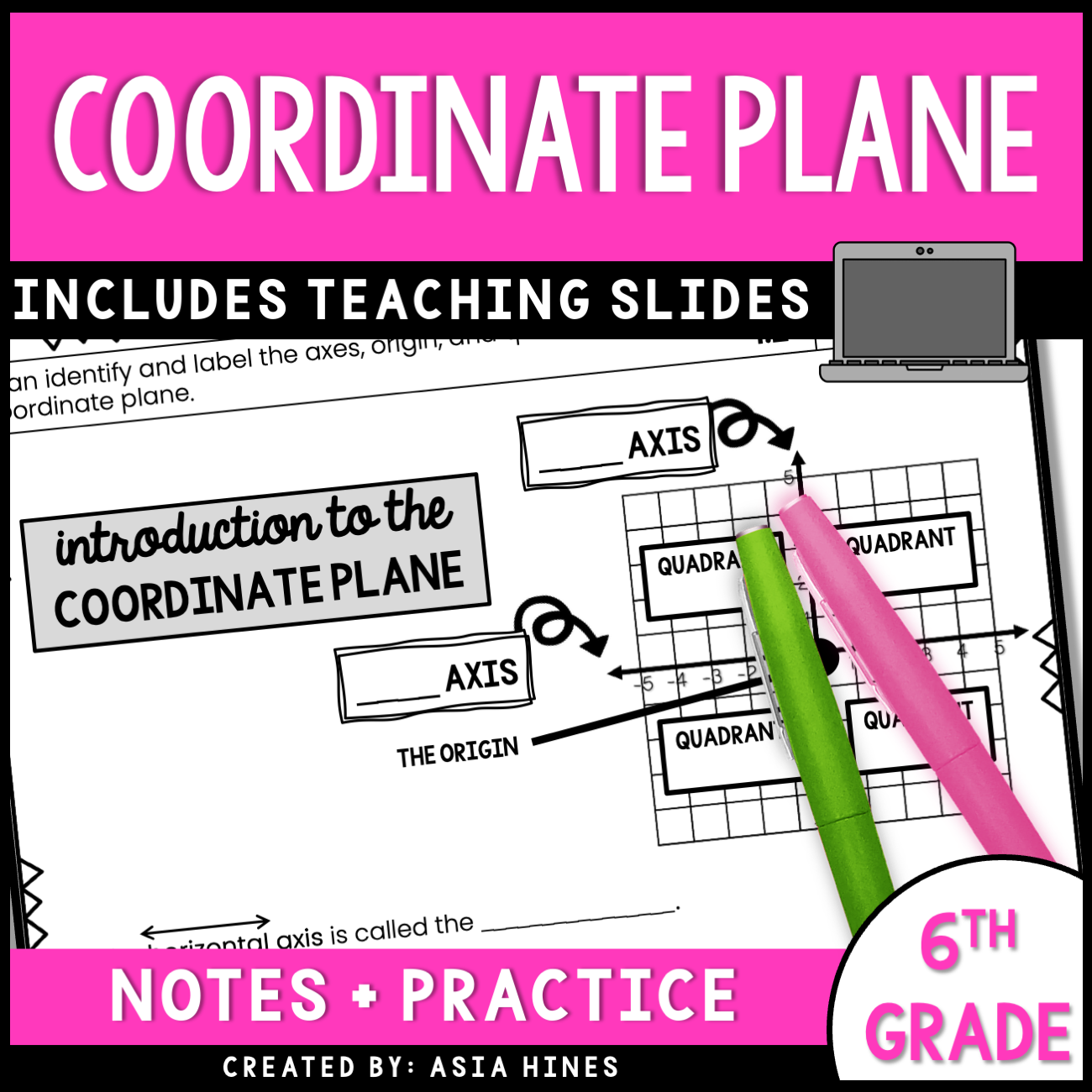 Coordinate Plane Notes Graphing Ordered Pairs Distance Between Points ...